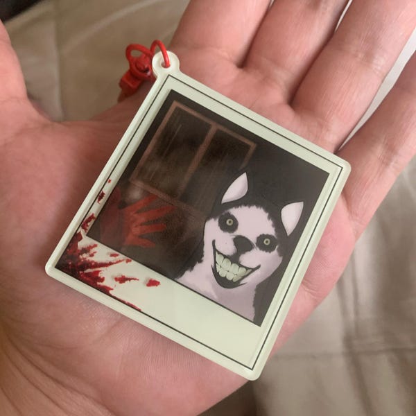 Creepypasta - Smile Dog.jpg Glow in the Dark Keychain - Etsy