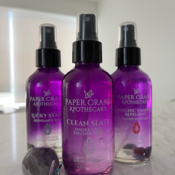 PSYCHIC VAMPIRE REPELLENT Protection Mist Gem-infused Aromatherapy ...