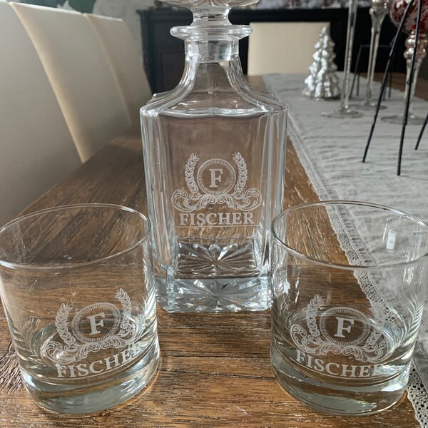 Engraved Decanter Set, Personalized Decanter Set, Custom Decanter ...