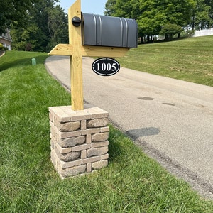 7x12 Metal Mailbox Sign Modern House Number Plaque Customizable Address ...
