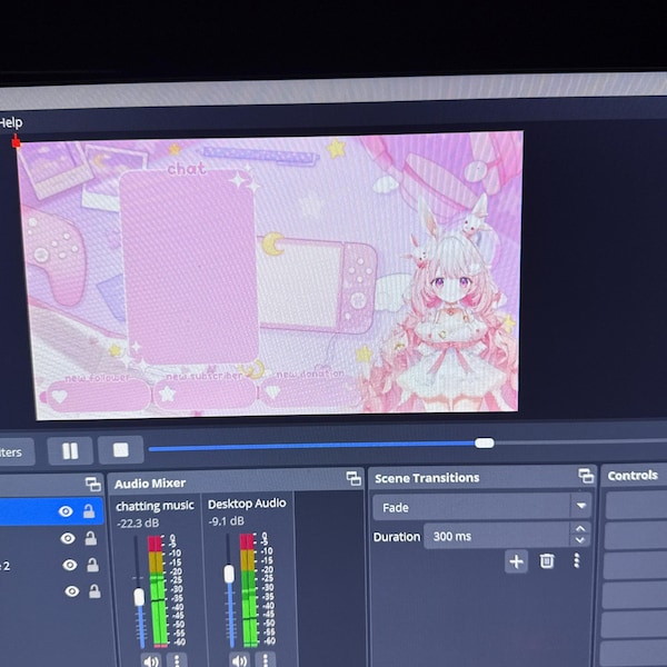 Pngtuber Girl, Silver Hair in Black Dress, PNG Tuber Streaming Avatar ...