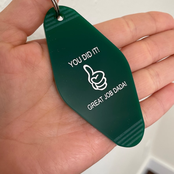 Custom Retro Motel Key Fob, YOUR CUSTOM TEXT, Custom Keychain ...