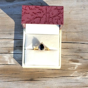 Vintage Moonstone Teardrop Stack Wedding Ring Set June | Etsy