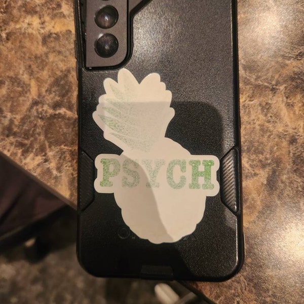 Psych TV Show Logo Pineapple Sticker Decal for Fans of Psych, Car Decal ...