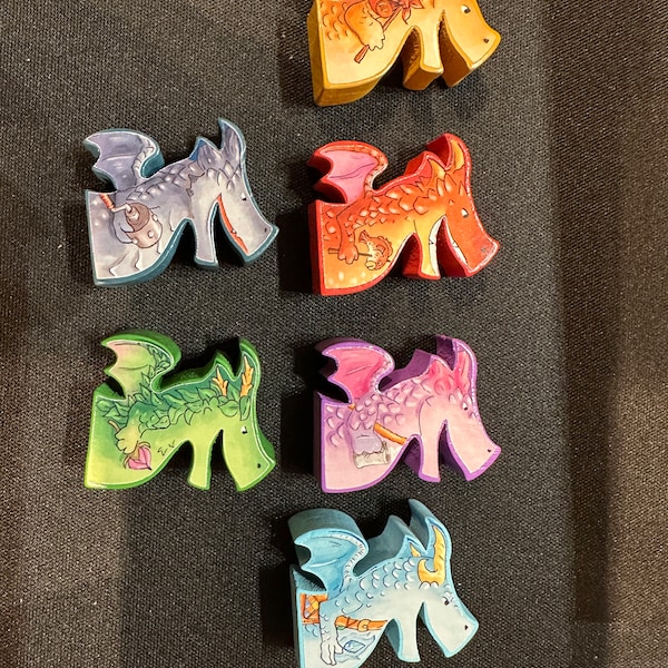 FLAMECRAFT - Matte Vinyl Meeple Stickers/decals Upgrade Kit ...