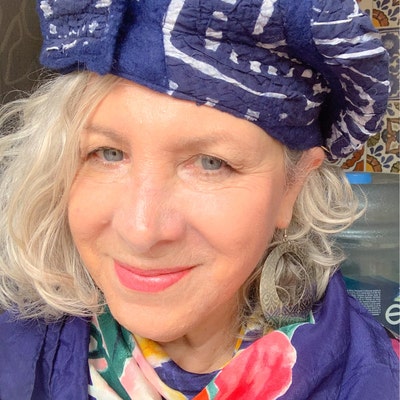 Red Crown Cloche Hat, Sculptured Unique Handmade Felt Spiked Hat, Wool ...