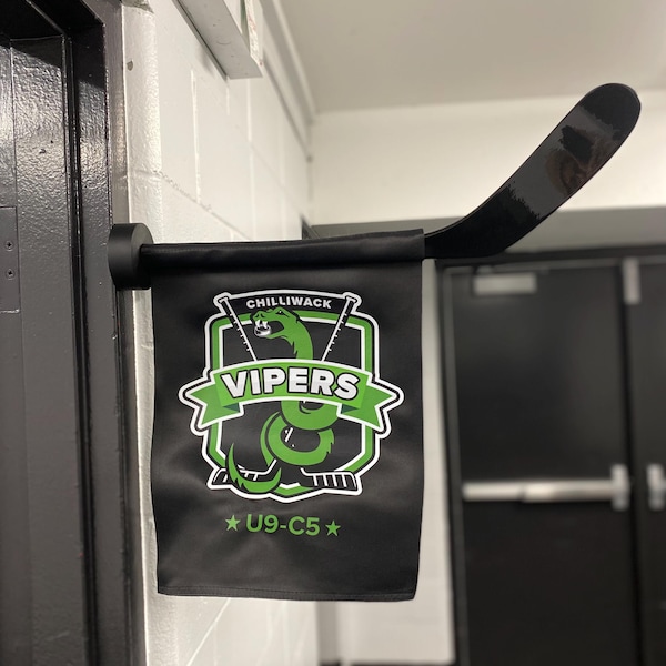 Custom Magnetic Team Locker Room Door Flag - Hockey Team Flag - Change ...