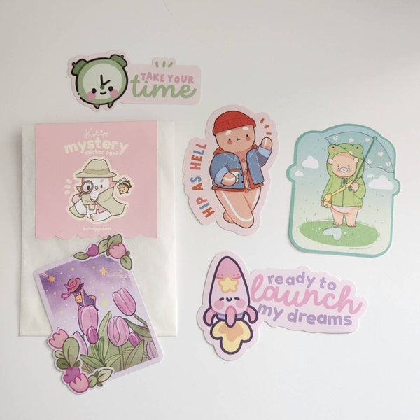 Katnipp Lucky Dip Sticker Packs Mystery Sticker Set Cute and Kawaii ...