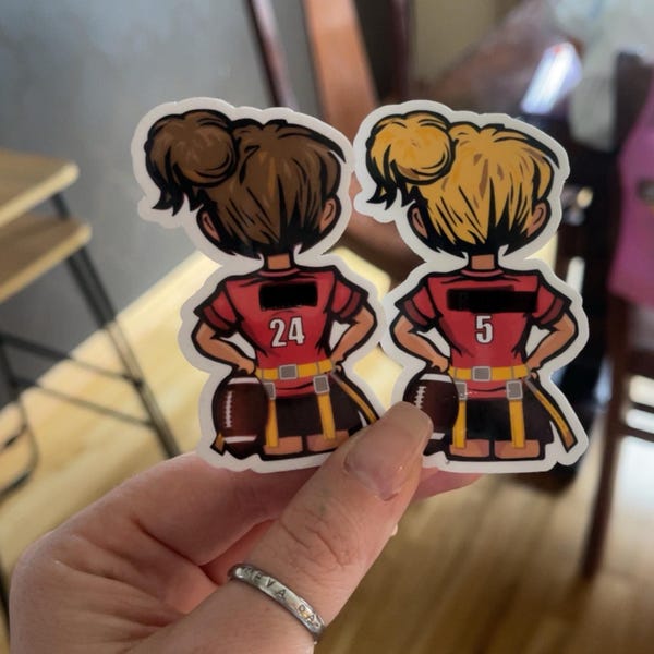 Personalized Cheerleader Stickers, Custom Decals, Girls Cheerleader ...