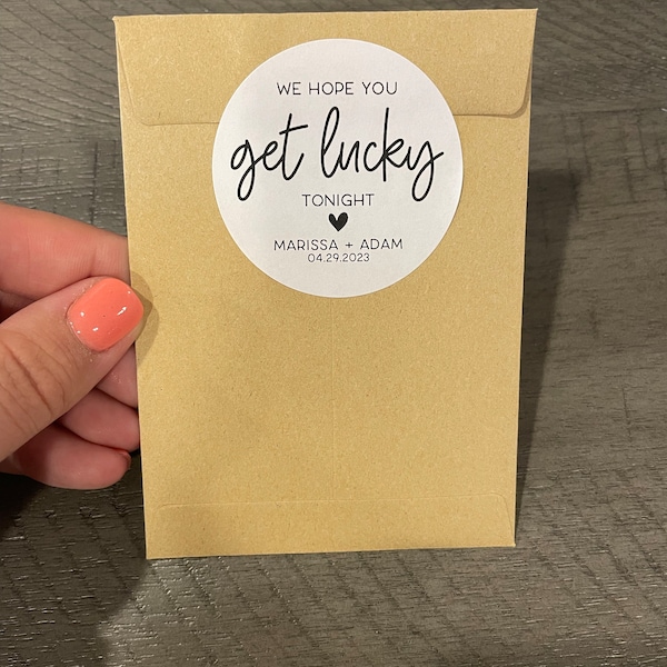 Wedding Lotto Ticket Stickers, We Hope You Get Lucky Tonight V3 - Etsy