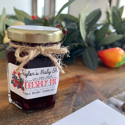 115 2oz Rustic Jam Wedding Favor Rustic Edible Wedding - Etsy