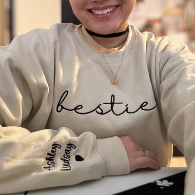 Custom Embroidered Auntie Sweatshirt, Personalized Embroidery Aunt ...