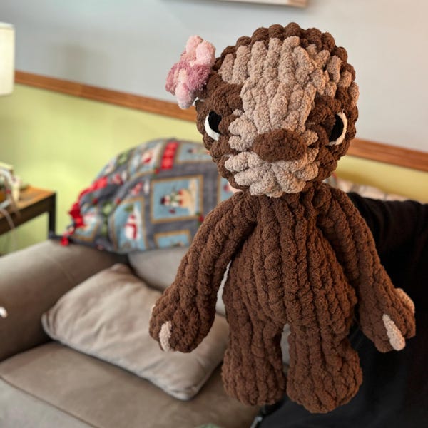 MAMA & MINI Sydney Sloth / Full Video Tutorial / Finger Knit Sloth ...