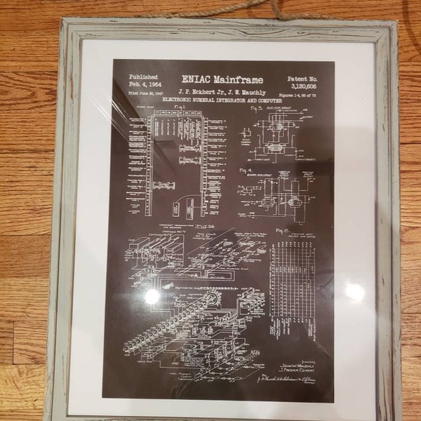 ENIAC First Programmable Computer Patent Print Art 1947 - Etsy