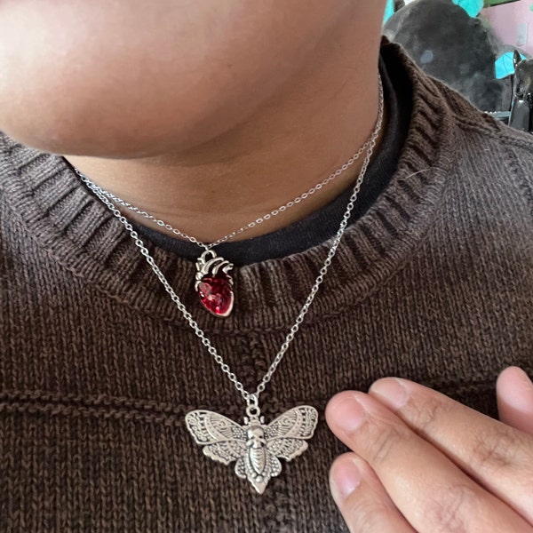 Bleeding Heart Necklace, Anatomical Heart, Gothic Jewelry, Gothic ...