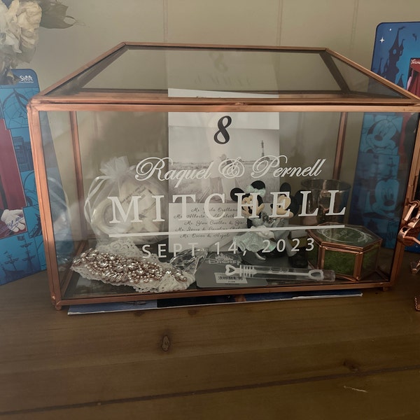 Custom Card Box Vinyl Decal for Wedding Cards & Gifts Table. DIY ...