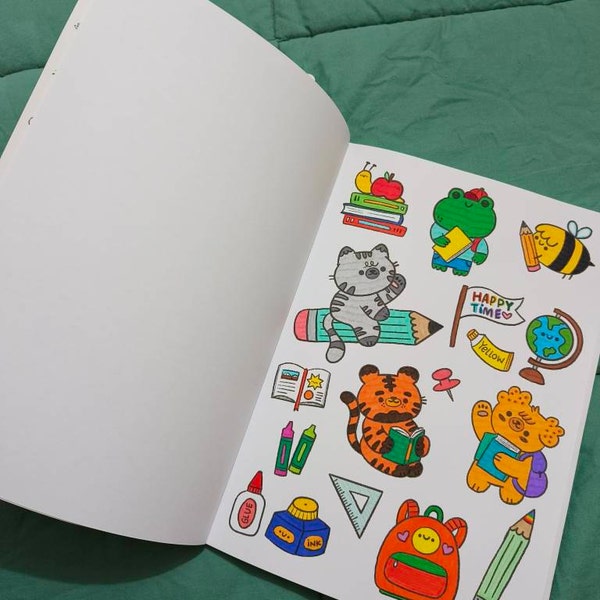 Sticker Sheet "mango the Rainbow Cat", Set of 12 Kiss Cut Stickers ...