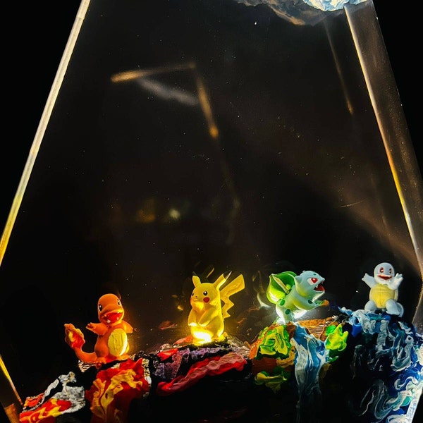 Pokemon Resin Lamp, Pokemon Gifts, Epoxy Lamp, Custom Resin Lamp ...