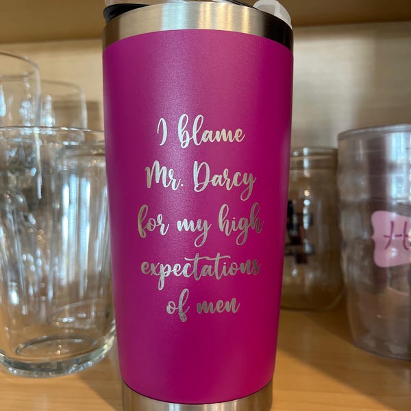 Personalized 20 Oz Tumbler, Custom Name Travel Mug, Laser Engraved ...