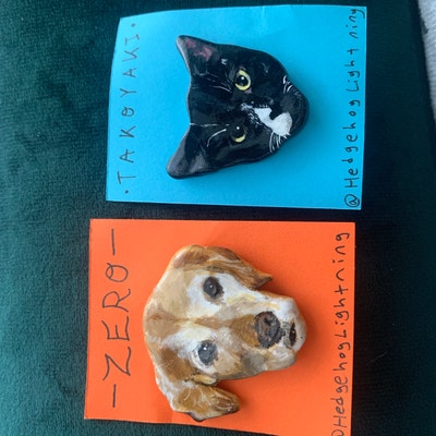 Fall Friends Set of 3 Handmade Clay Pins - Etsy