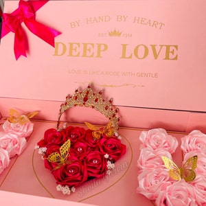 1125ARD Acrylic Red Photo Frame Flower Box - Etsy