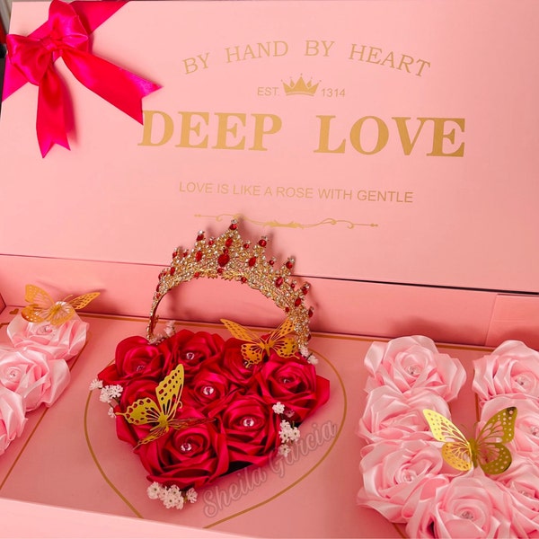Set of 3 Round Flower Boxes With Window, Gift Boxes, Floral ...