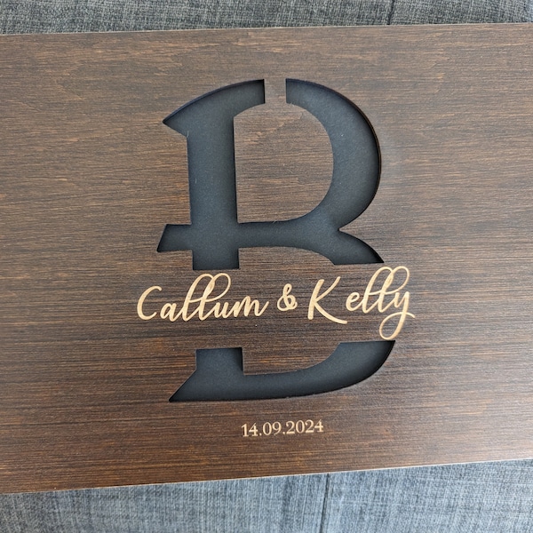 Personalized Guest Book Wedding Monogram Guestbook Alternative Wedding ...