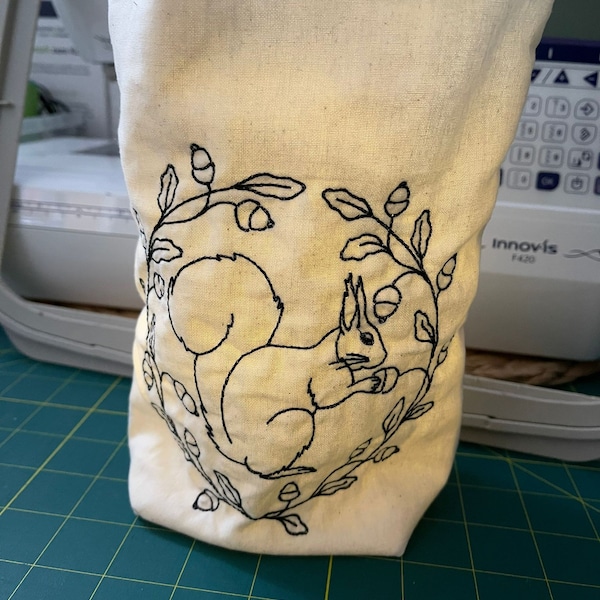 Squirrel Machine Embroidery Design 4 SIZES, Squirrel With Acorns ...