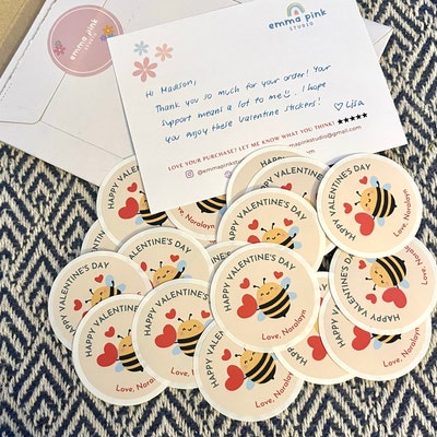 Personalized Thank You Happy Birthday Stickers Goody Bag Party Favor ...