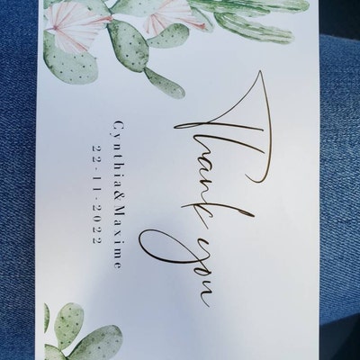 Fiesta Thank You Card Template, Cactus Thank You Note, Boho Desert ...