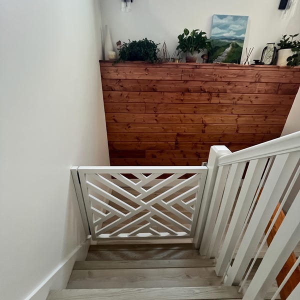 Mid Century Modern Gate - Dog Gate - Pet Security Gate - Wooden ...