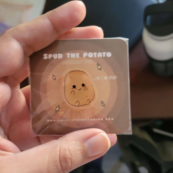 Spud the Happy Potato - 0.95" | Enamel Pin, Acrylic Pin, Lapel Pin ...