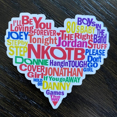 NKOTB New Kids on the Block Blockhead Song Heart Sticker - Etsy