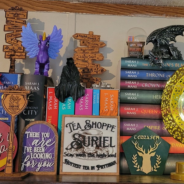 Standing Wooden Signposts, Laser Engraved, Literary Places Inspired by ...