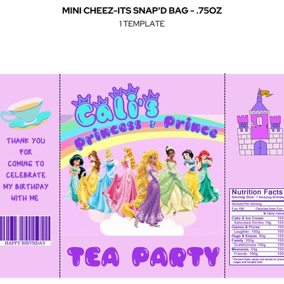 Mini Cheetos Wrapper 1oz Template Digital Download Canva - Etsy