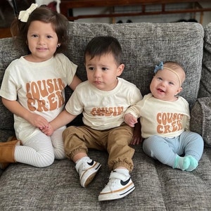 Cousin Crew Toddler Shirt Boho Retro Kids Shirt Cute Cousin Natural Toddler Tee - Etsy