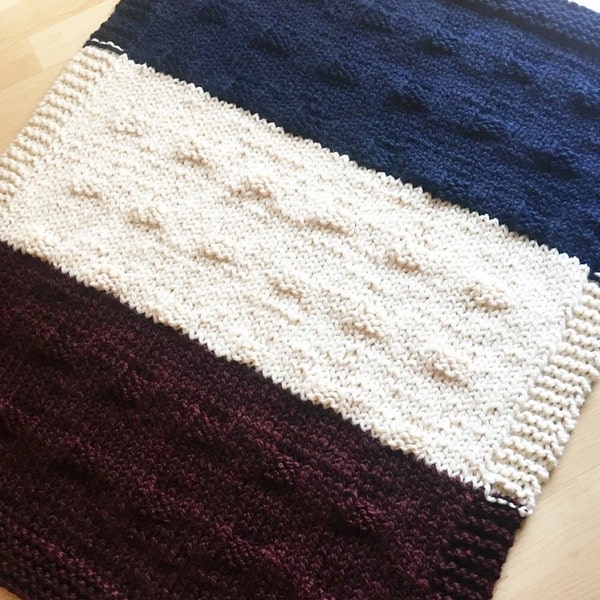 Blanket KNITTING PATTERN / Graph Paper / Chunky Throw Knit Pattern ...