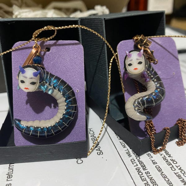 Caterpillar Pendant Larva Worm Maggot Butterfly Pupa Fantastic Insect ...