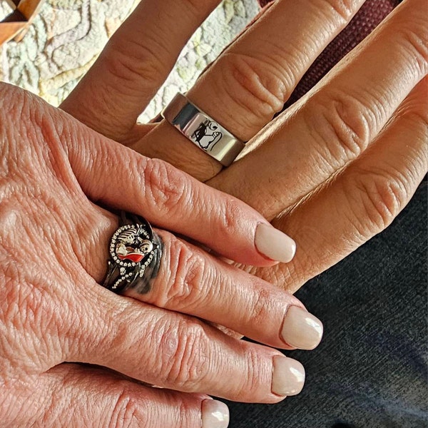 Winnie the Pooh Wedding Band, Tigger Ring, Eeyore Disney Wedding Ring ...