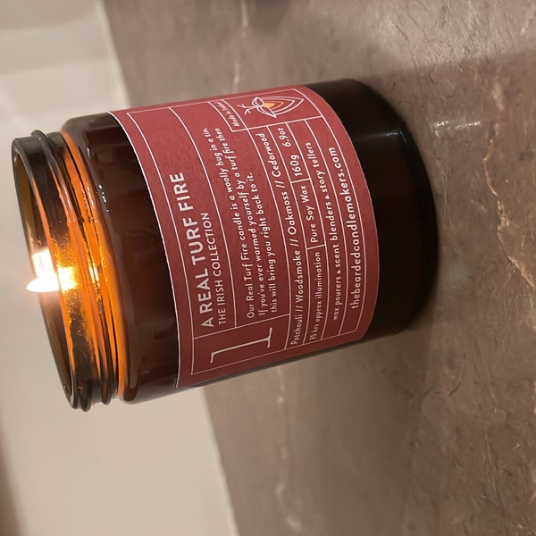 A Real Turf Fire Soy Candle, Poured by Hand, Irish Candle, Inspired by ...