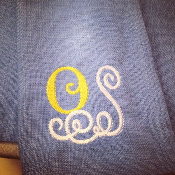 Ocean Waves Monogram Design Set // Machine Embroidery Font Design Set ...