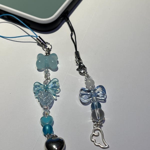 Galaxy Angel Wings Lotus Flower Beaded Keychain With Y2K Glass Beads, Fairycore,couquette ...