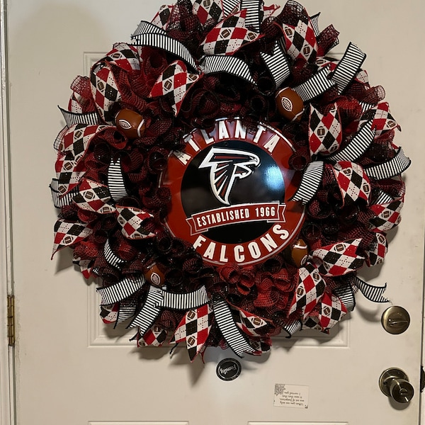 12" Diameter Atlanta Falcons Officially Licensed Pro Football Sign ...