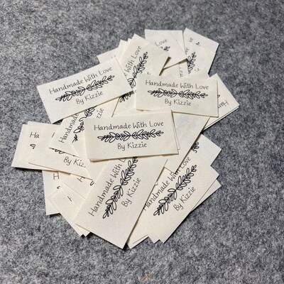 Personalized Sewing Labels for Handmade Items Custom Tags Printed on ...