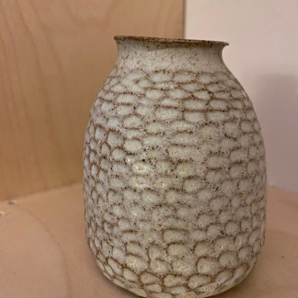 Danish Studio Grey Grooved Ceramic Vase. Handmade Stoneware Ceramic ...