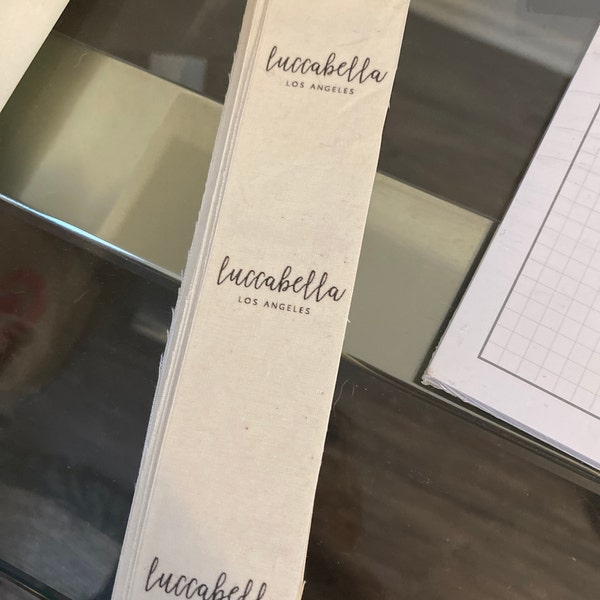 120 Fabric Folded Labels 1x 1 Heat Sealed Edges No Fraying Personalized ...