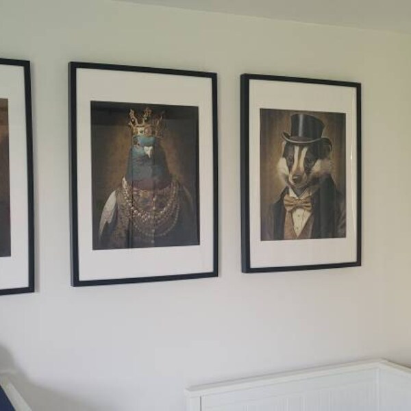 Stag With Cigar Wall Art Print // Vintage Painting Style Portrait of ...