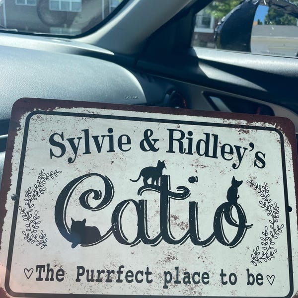 Personalized Catio Sign - the Catio the Purrfect Place to Be - Cute ...
