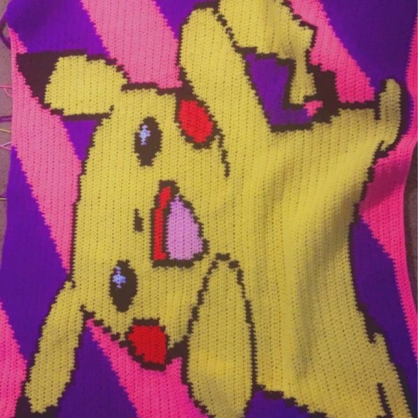 Pikachu - Pokemon –– C2C –– Row by Row –– Written Instructions –– Graph ...