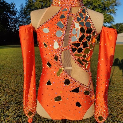 Deep V With Mesh Dance Leotard - Etsy